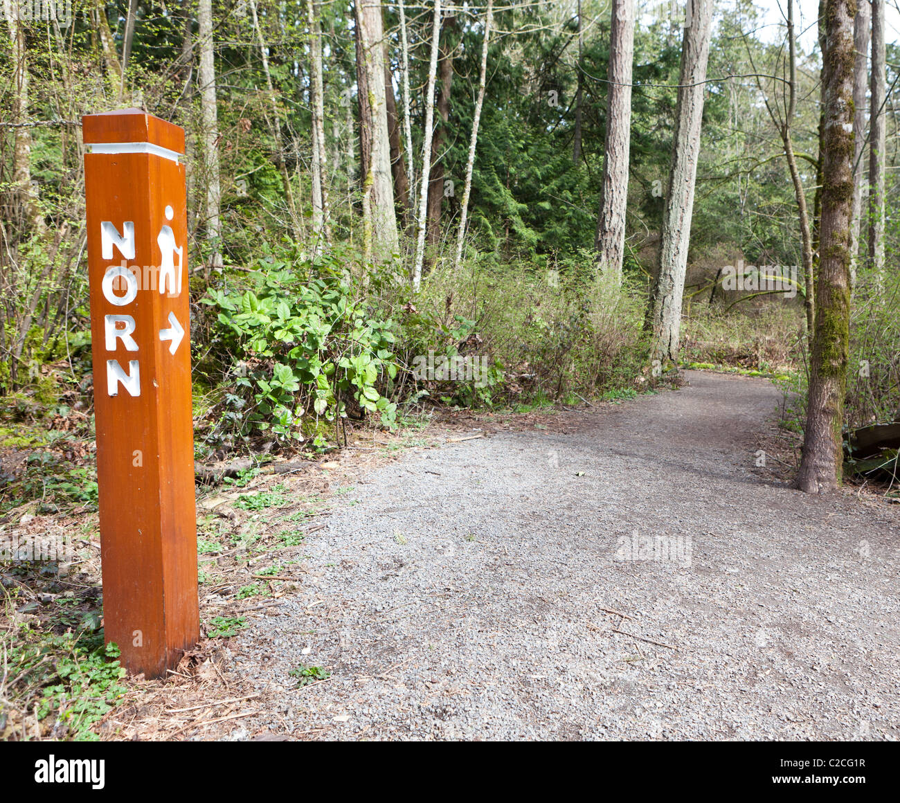 A path at the foot of Mt. Douglas in Victoria, BC, Canada Stock Photo ...