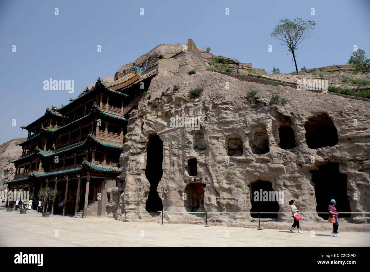 Yungang cave housing ancient Buddha statues, China. COPYRIGHT: Arthur ...