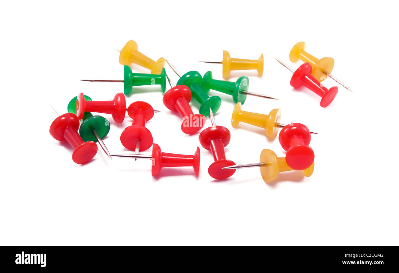 pins are isolated on a white background Stock Photo - Alamy