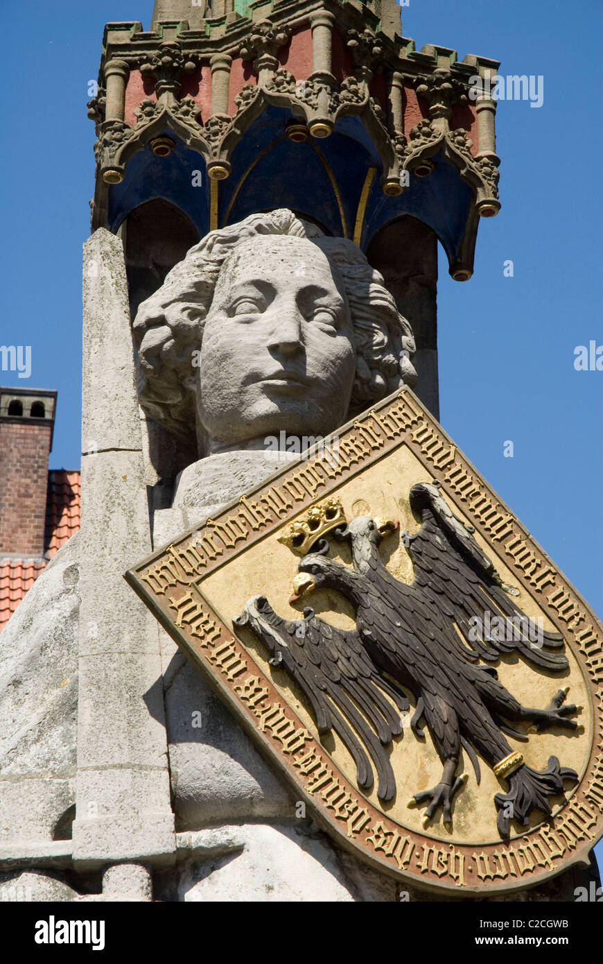 Statue of Roland (1404). Marktplatz. Bremen. Germany Stock Photo - Alamy