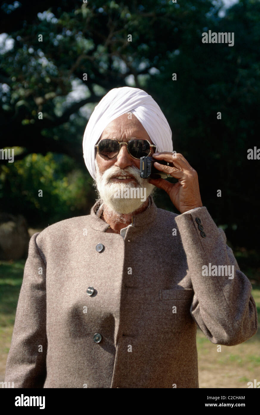 Man With Mobile Phone India Stock Photo - Alamy