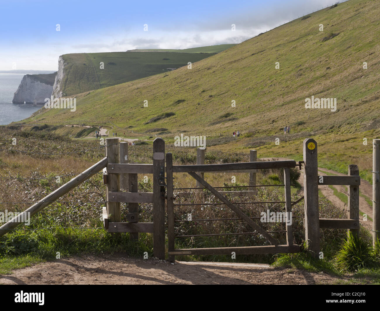 dorset coast path footpath durdle door Stock Photo - Alamy