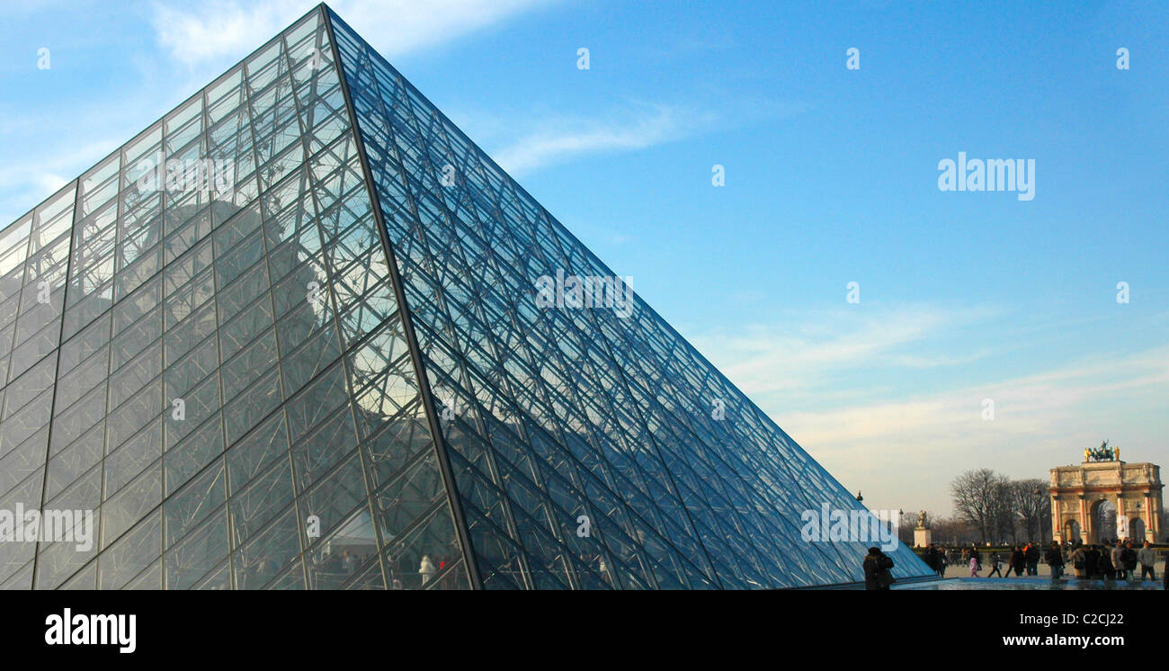 Pyramid of Louvre Museum. Paris. France Stock Photo - Alamy