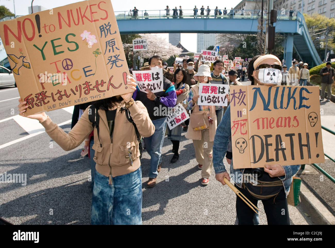 Around 4,000 people take part in a demonstration against nuclear power ...