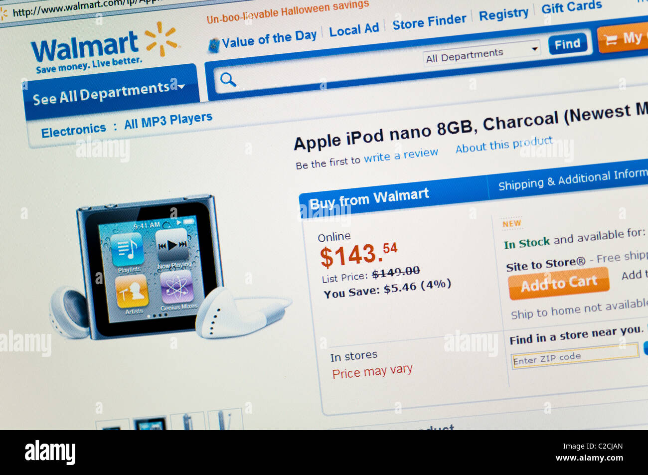 Walmart website screenshot Stock Photo - Alamy