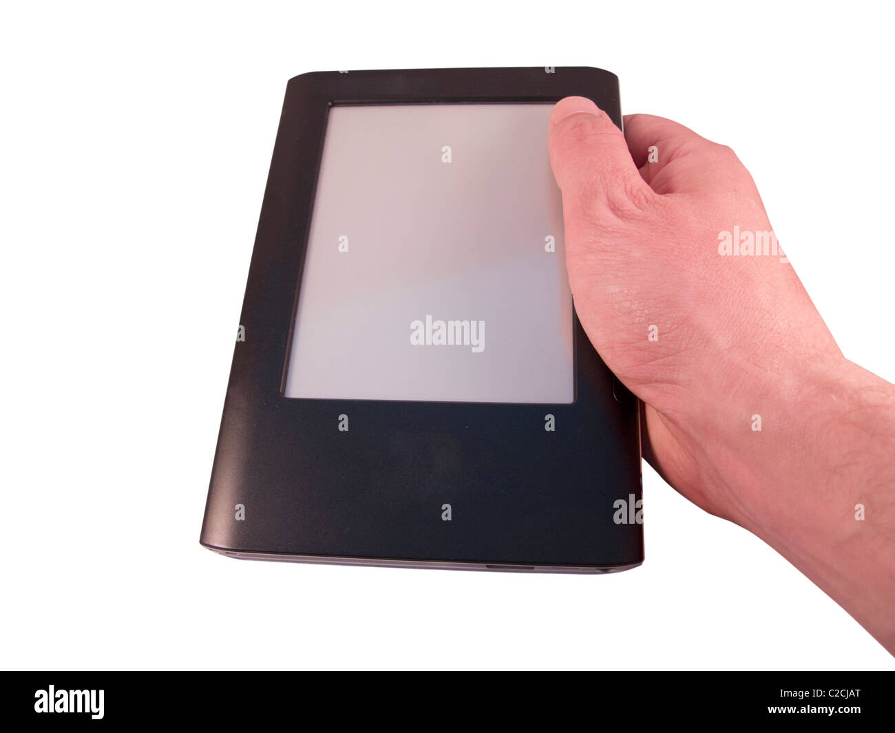 Ereader with hand Stock Photo - Alamy