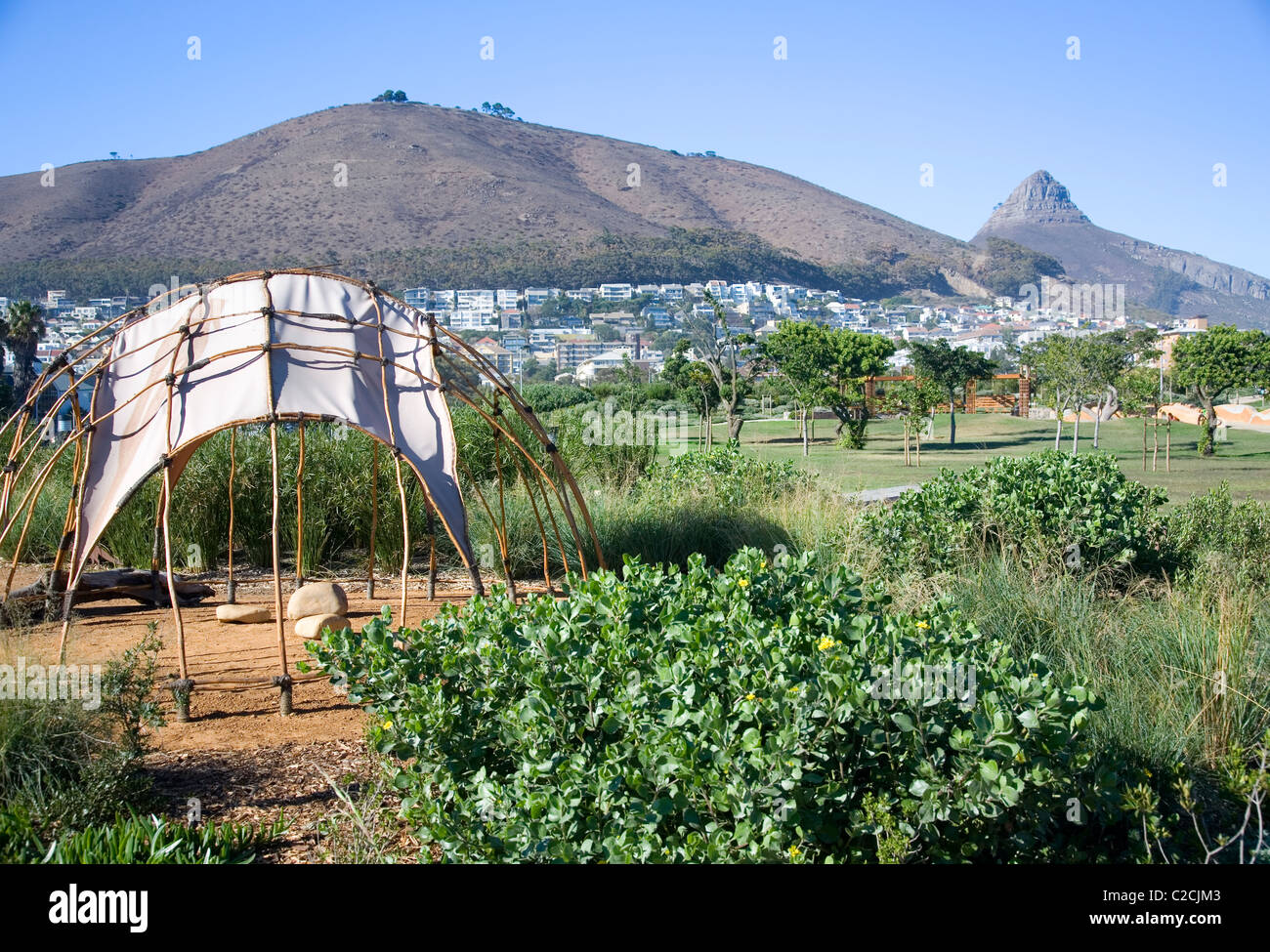 Educational display showing ancient way of south Africa life at Green ...