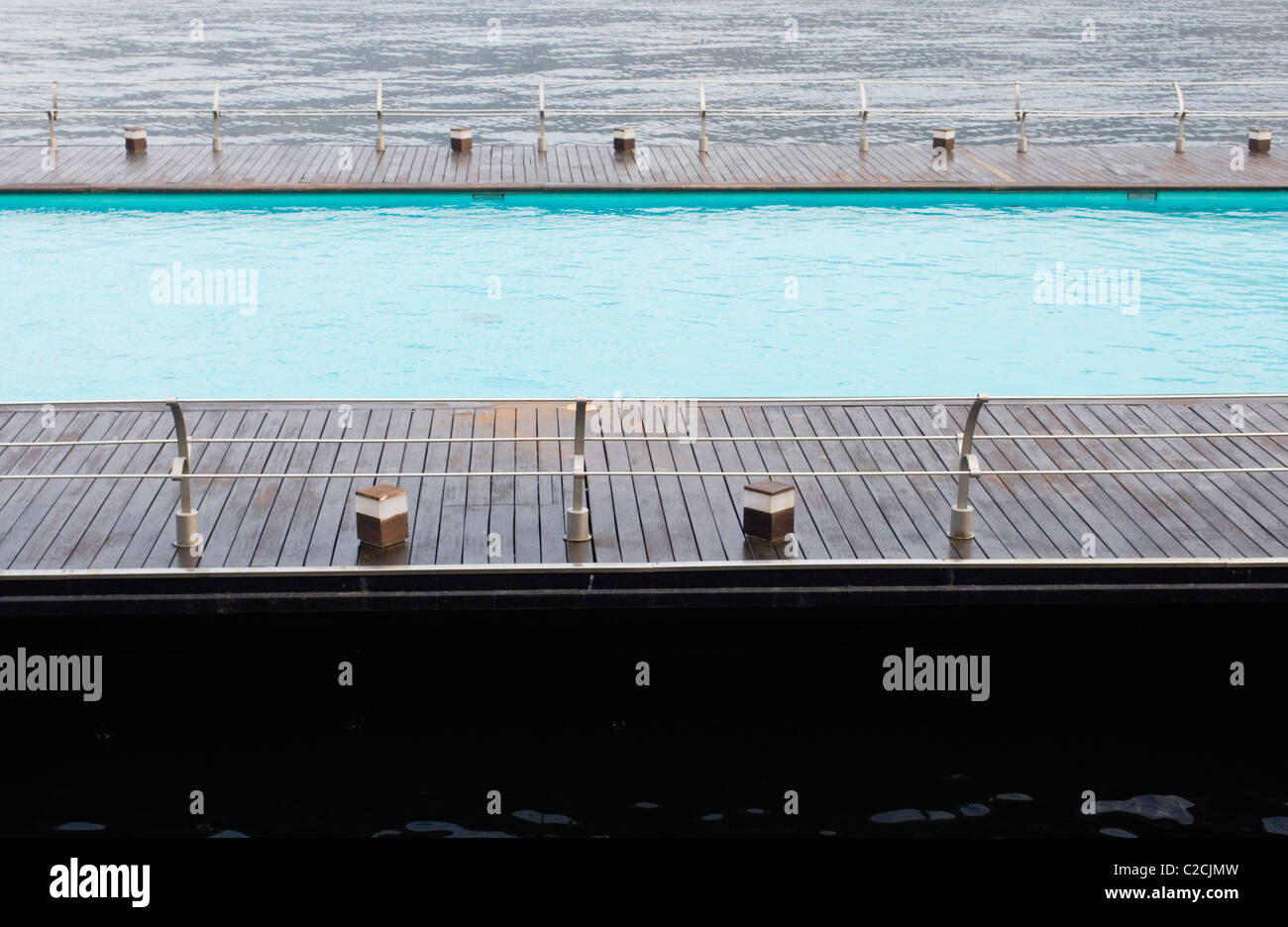 floating pool on the lake Stock Photo - Alamy
