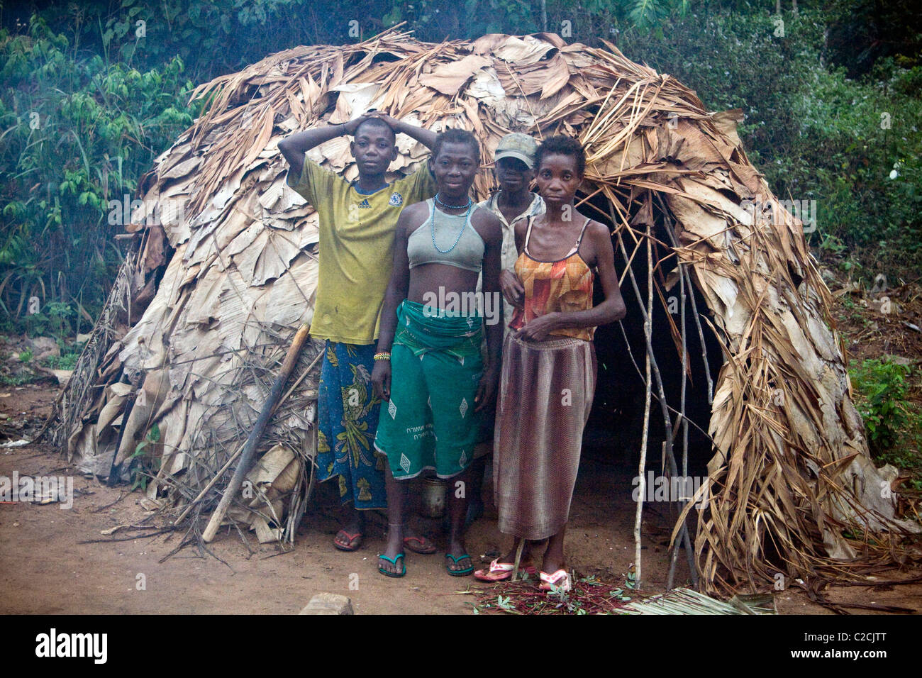 Pygmies in forest republic congo hi-res stock photography and images ...