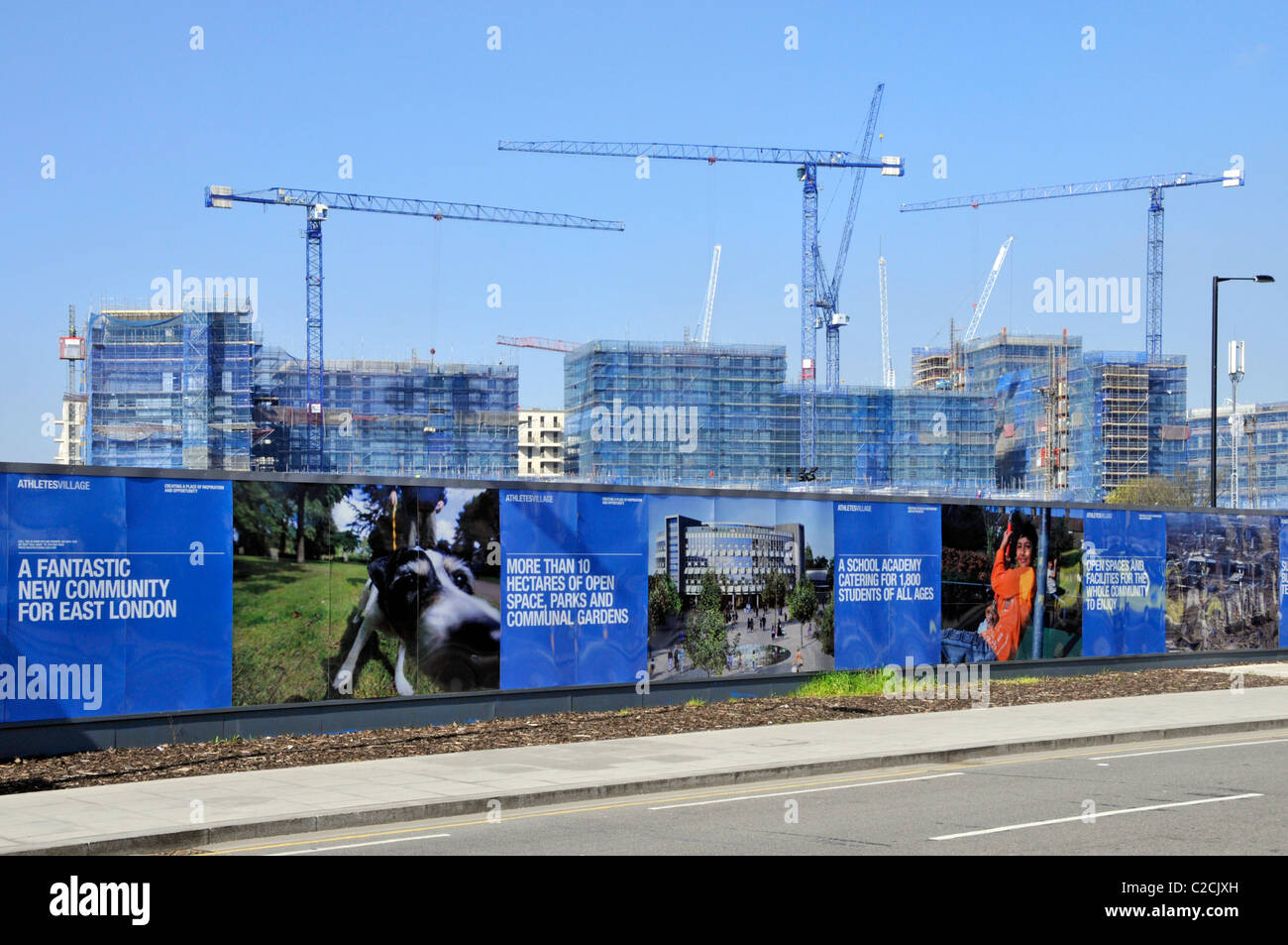 Hoarding Scaffolding Construction Site High Resolution Stock ...