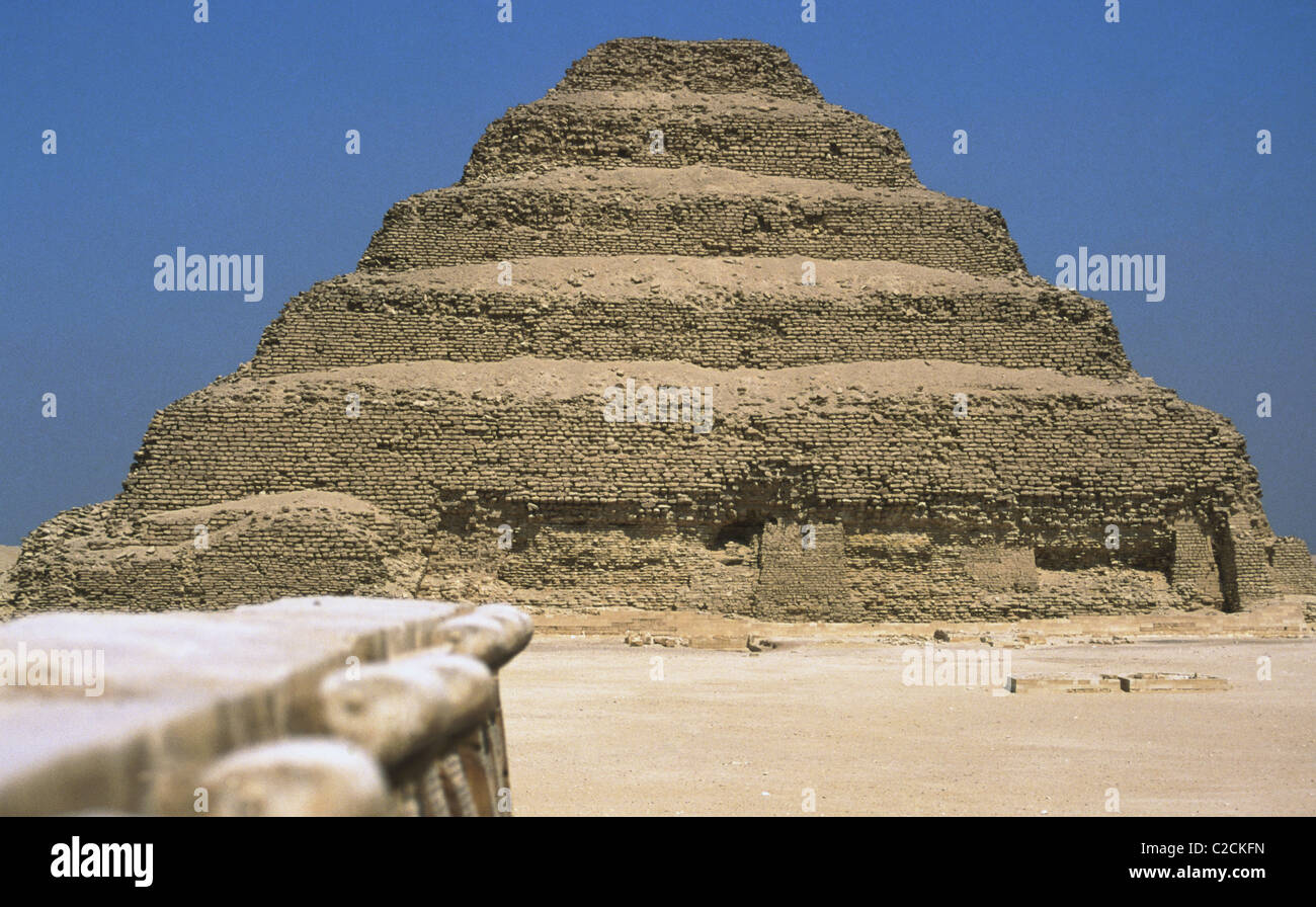 Step pyramid of Djoser at Saqqara necropolis. Egypt Stock Photo - Alamy