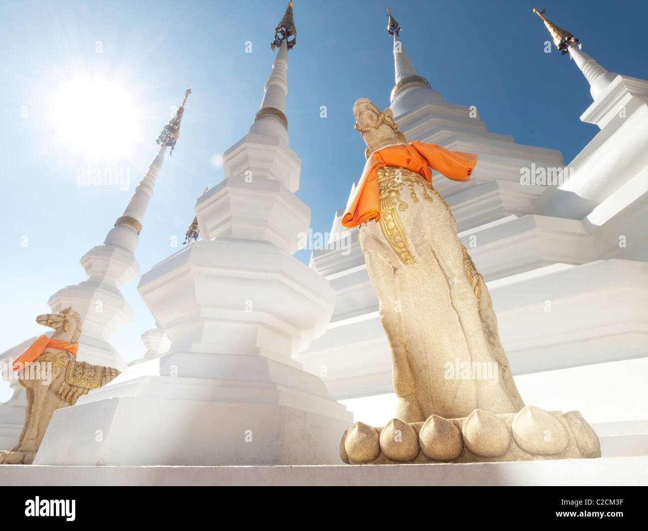 Wat Phan Tao temple in Chiang Mai Stock Photo - Alamy