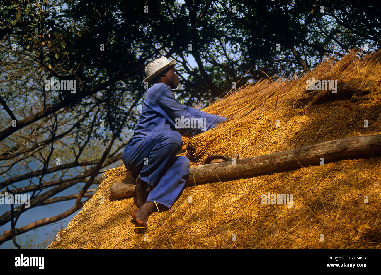 Thatching Swaziland Stock Photo - Alamy