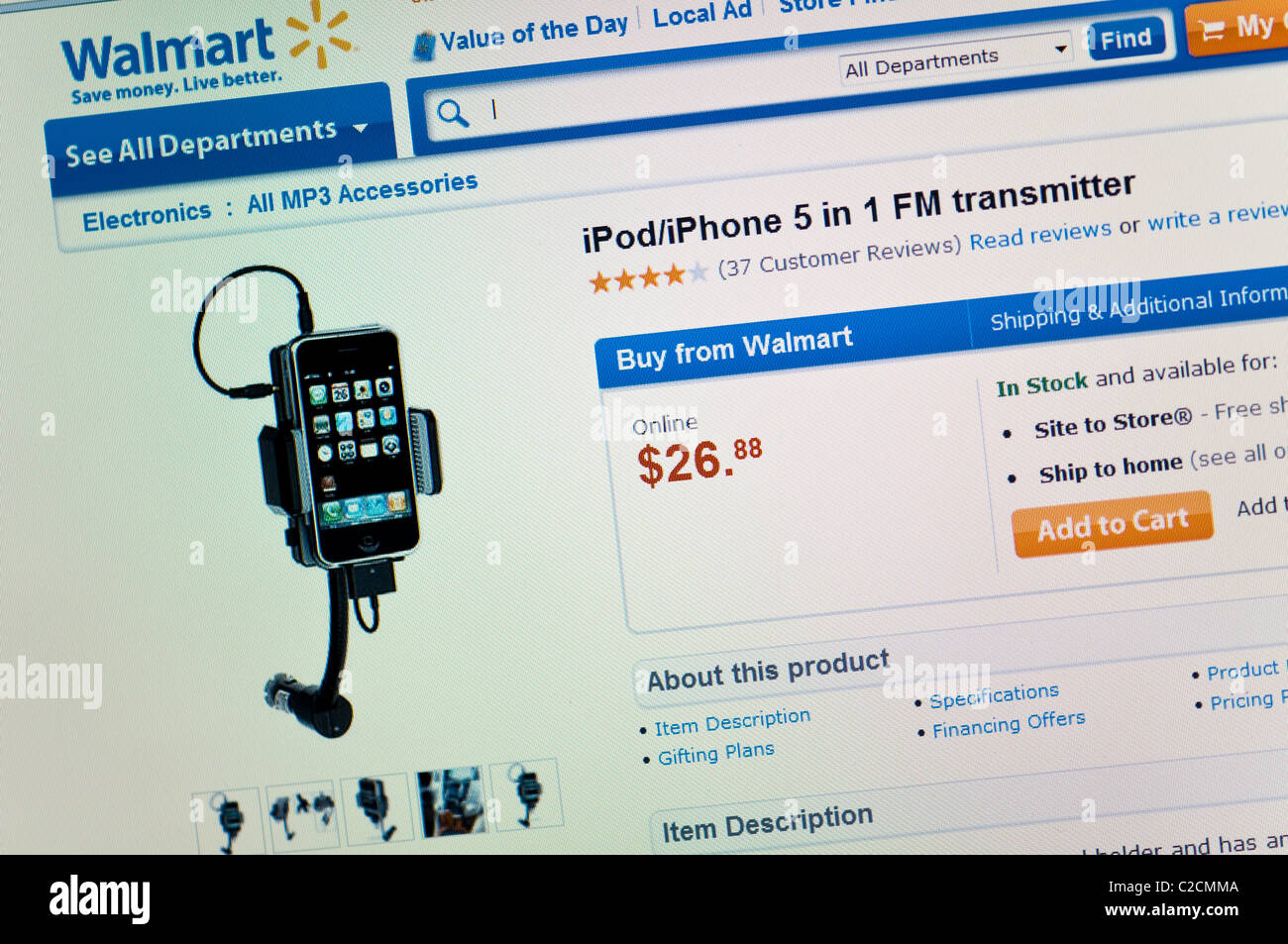 Walmart website screenshot Stock Photo - Alamy