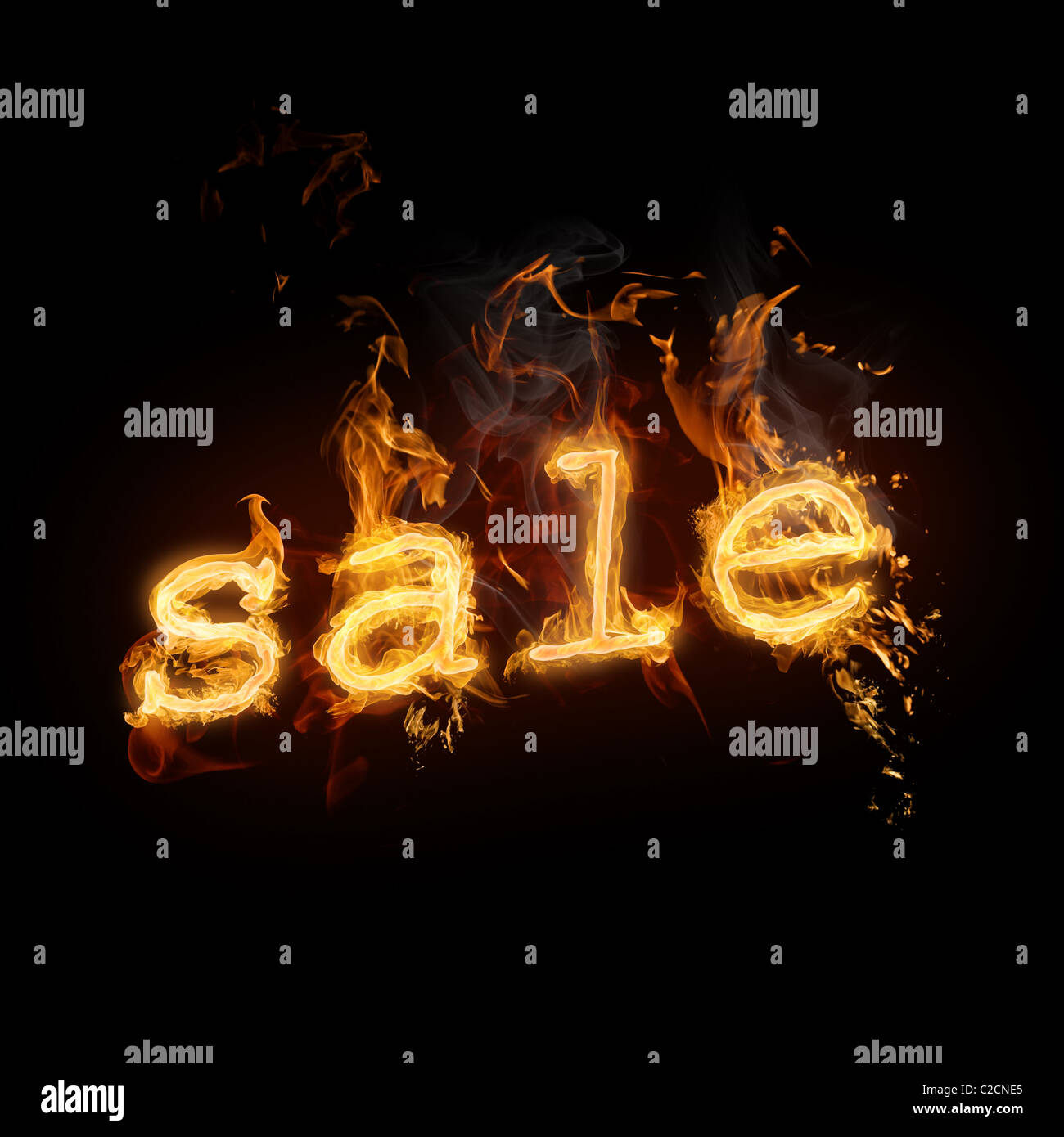 bright flamy symbol on the black background Stock Photo - Alamy