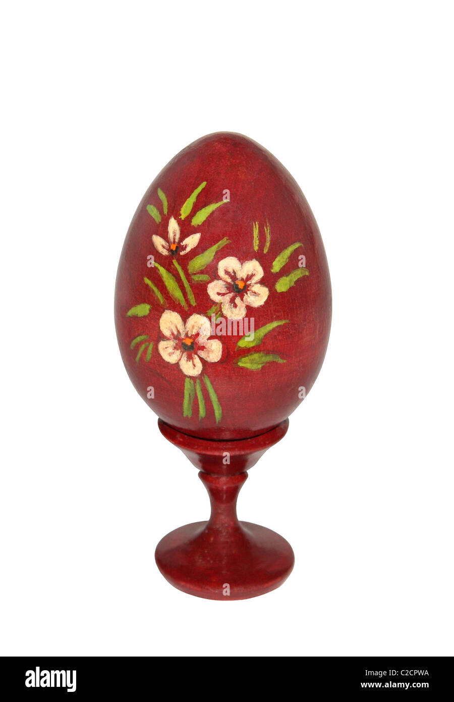 Easter eggs painted in traditional Eastern European style with a floral ...