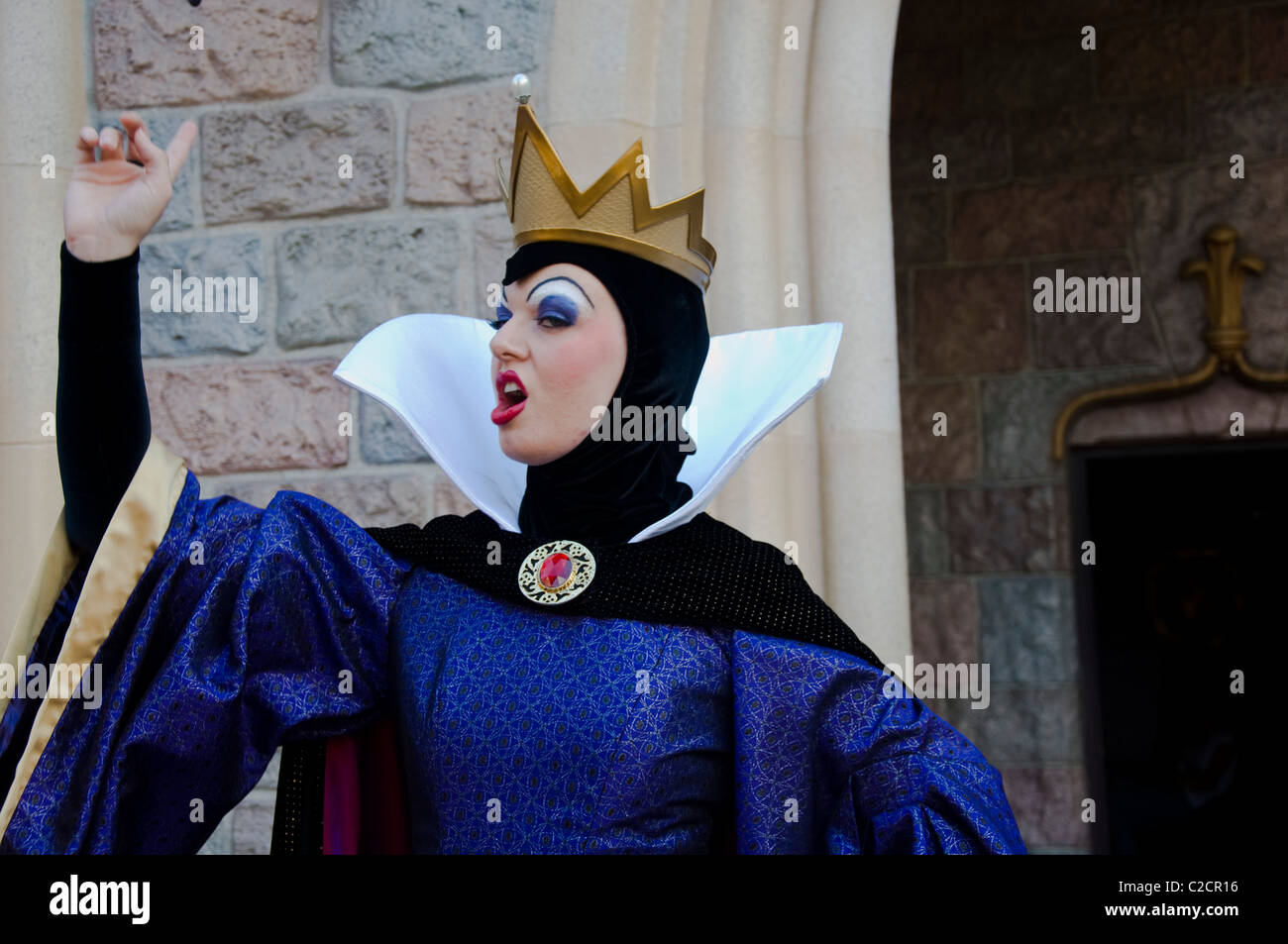 Queen Character at Disneyland Amusement Park in California USA Stock ...