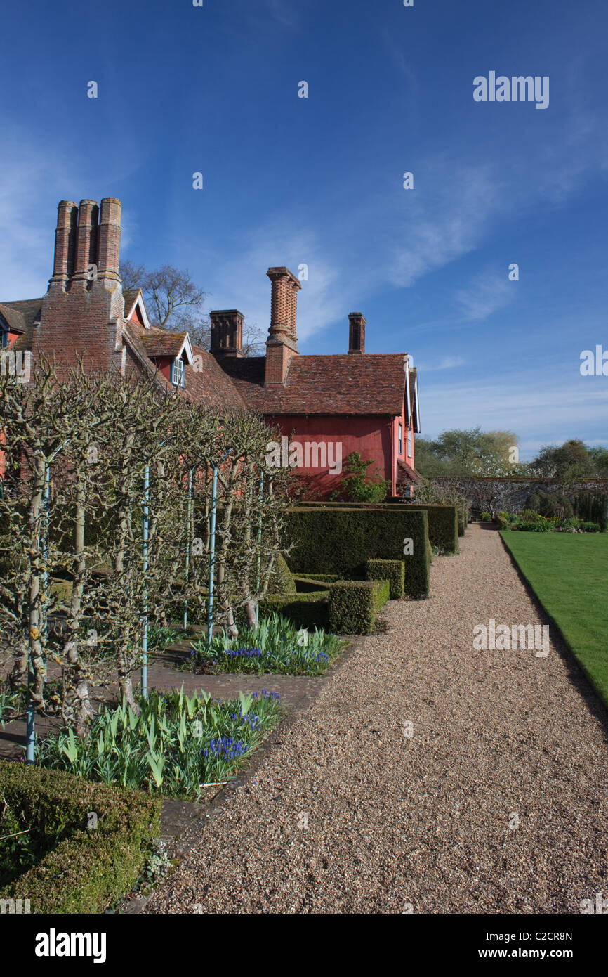 The East Terrace at Wyken Hall, Suffolk, England Stock Photo - Alamy