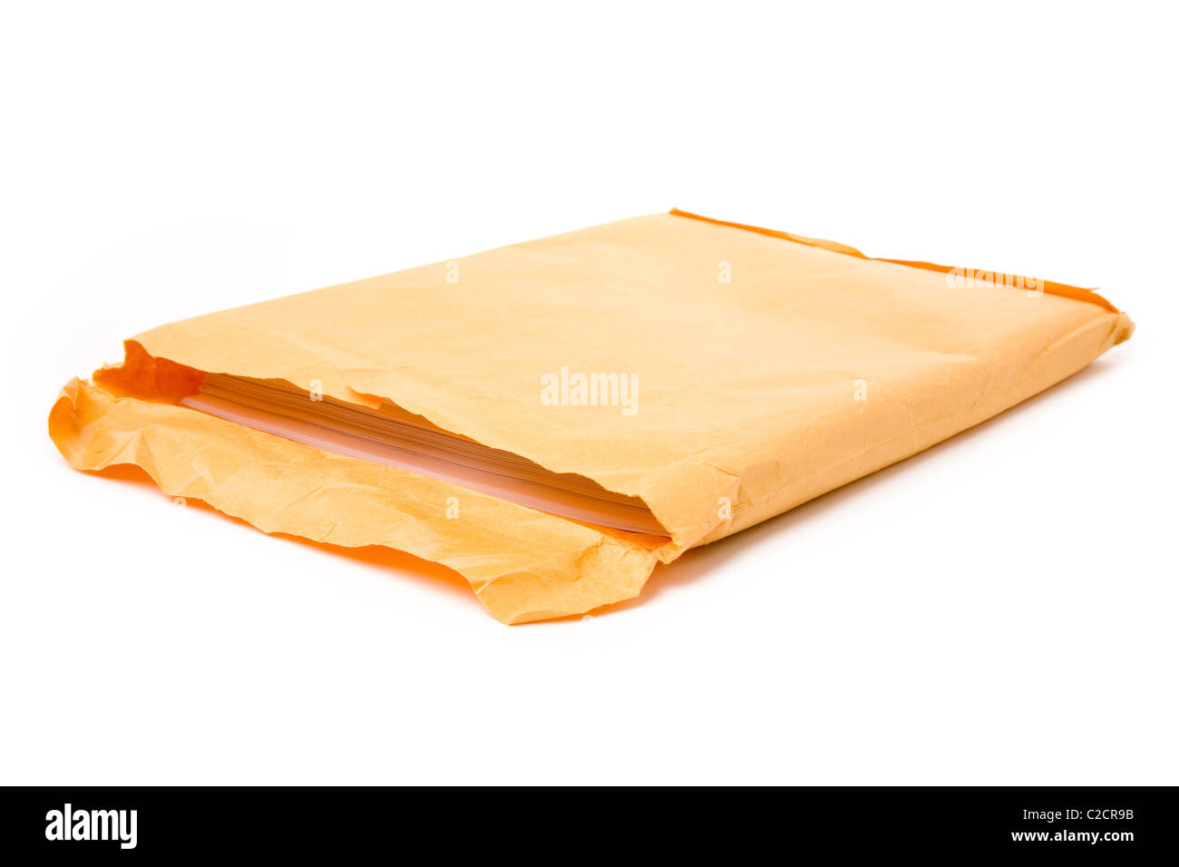 big envelope big envelope and document with white background Stock ...