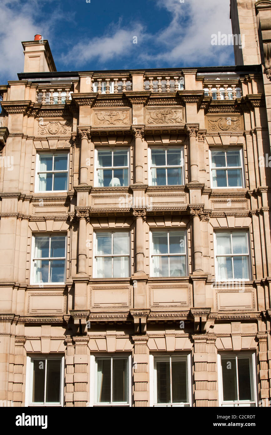 Victorian stone built buildings on Grey Street in Newcastle, UK Stock ...