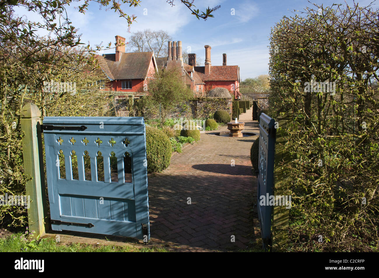 The Rose Garden in spring at Wyken Hall, Suffolk, England Stock Photo ...