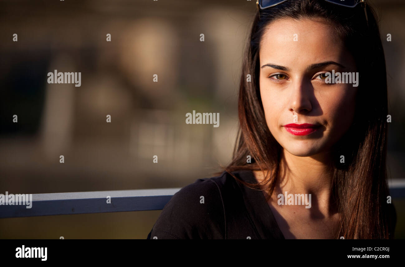 Portrait of a beautiful young woman, London, England, UK Stock Photo ...