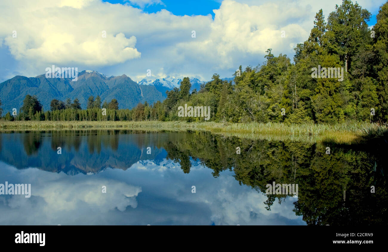 Lake Matheson, South Island. New Zealand Stock Photo - Alamy
