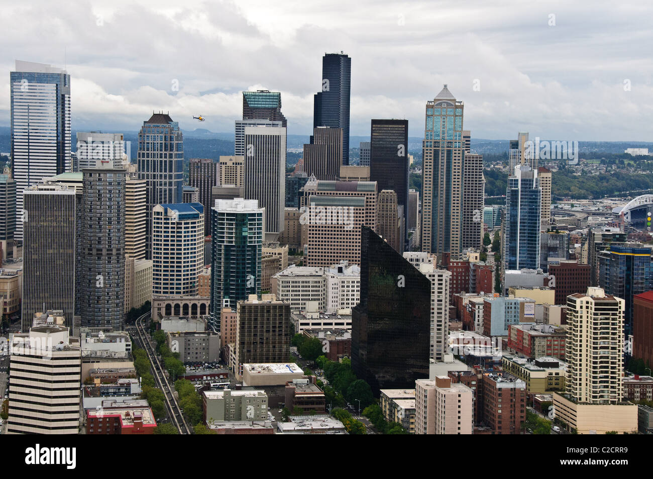 Seattle Skyline from Space Needle, Seattle, Washington Stock Photo - Alamy
