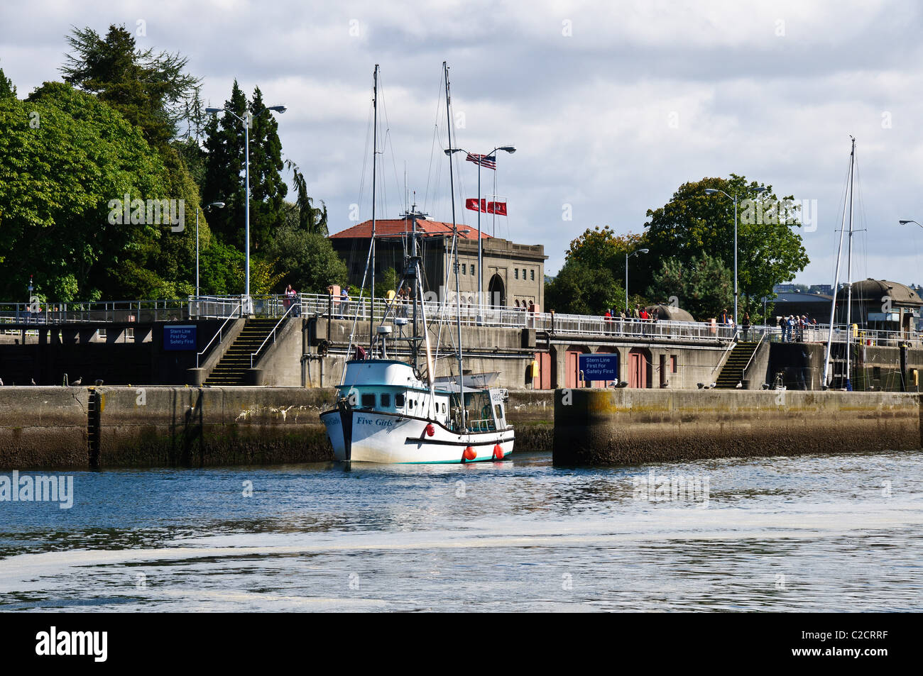 Hiram M Chittenden Locks, Lake Washington Ship Canal, Ballard, Seattle ...