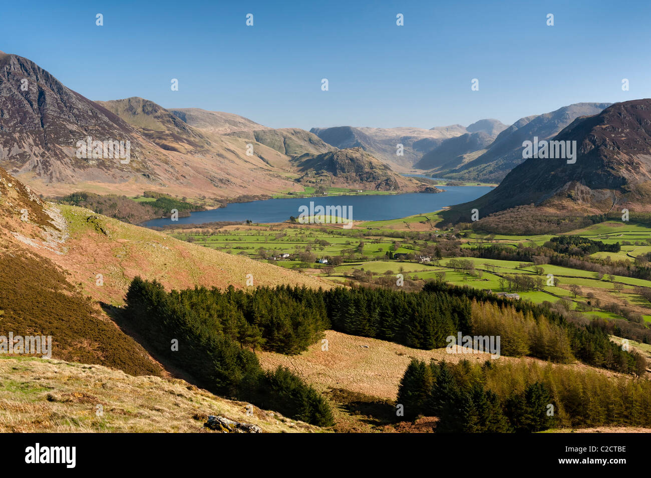 Buttermere Fells, Crummock Water and Buttermere viewed from Darling ...