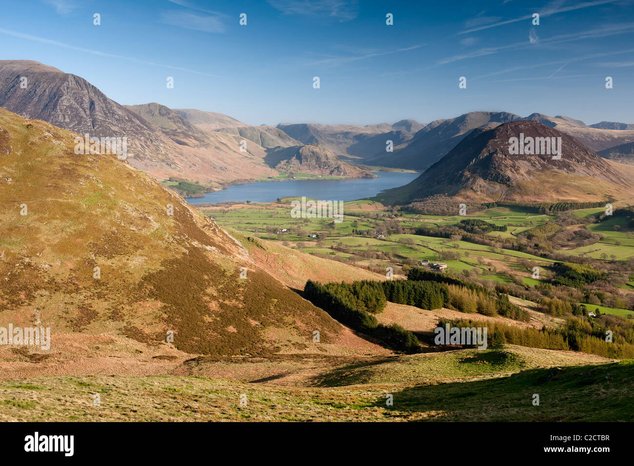 Buttermere Fells, Crummock Water and Buttermere viewed from Darling ...