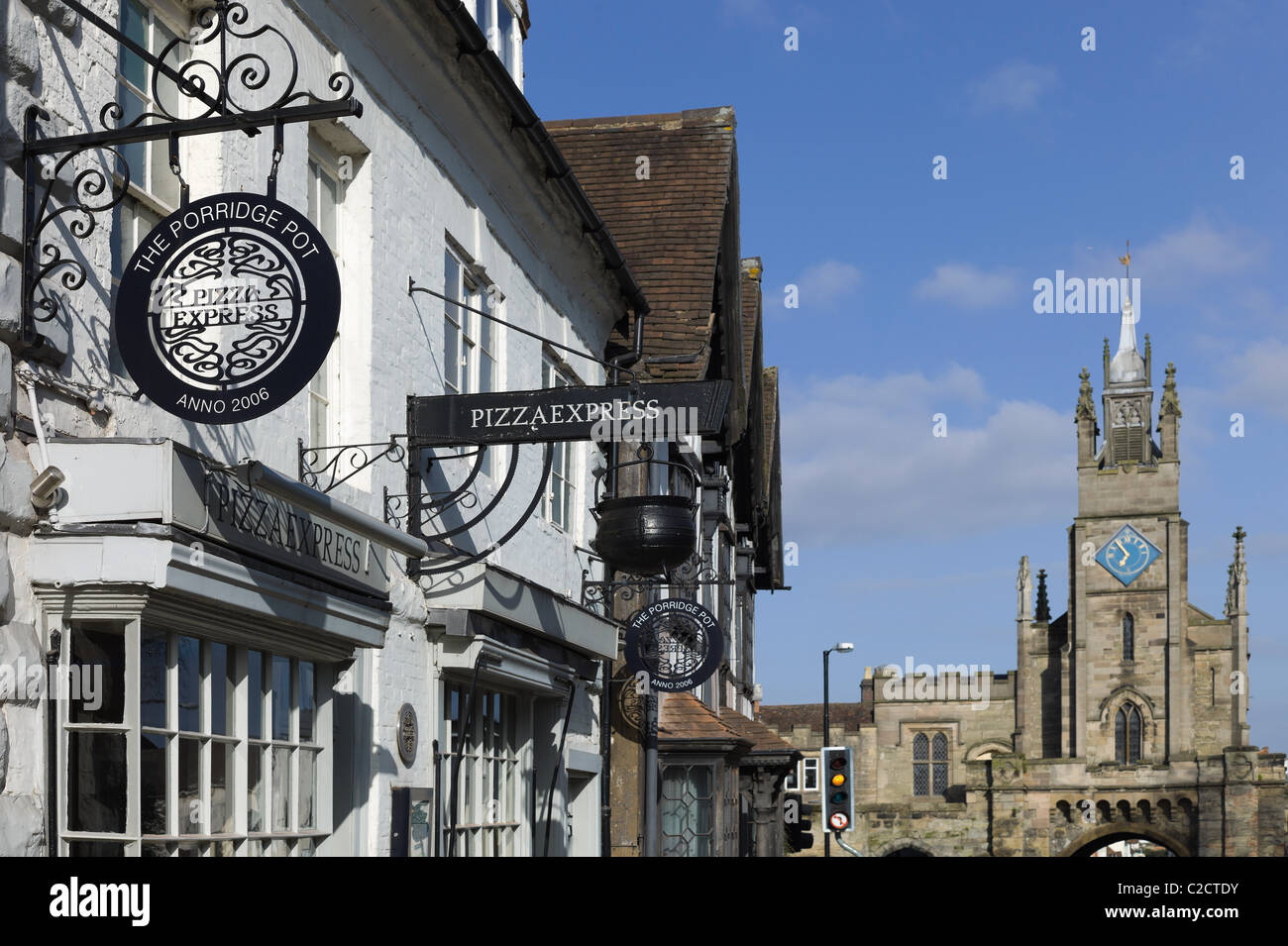 warwick county town warwickshire Stock Photo - Alamy