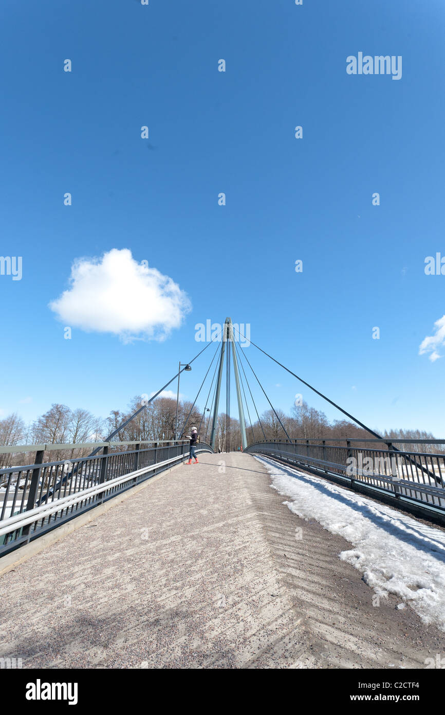 Bridge with blue sky and clouds hi-res stock photography and images - Alamy