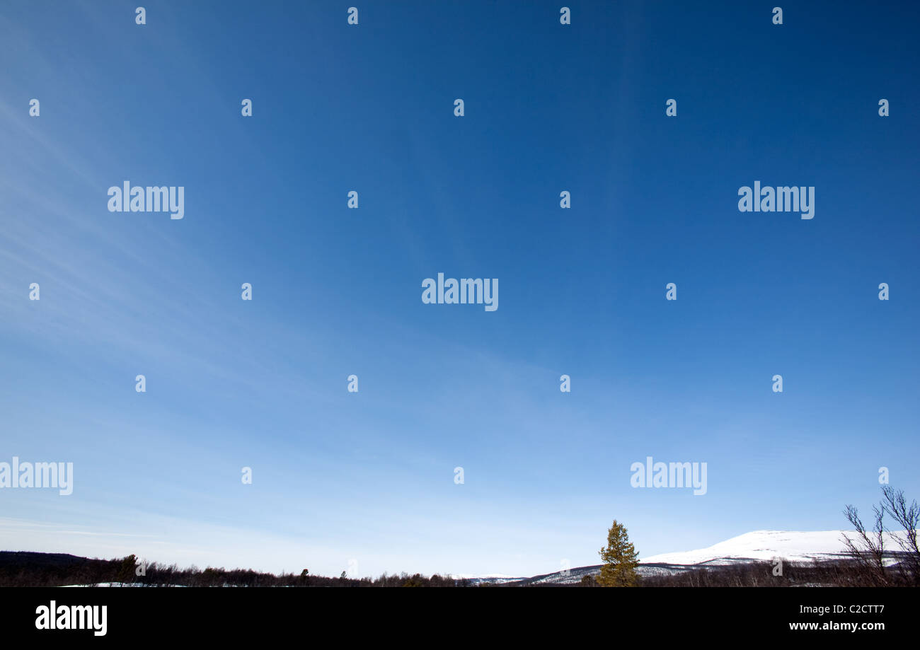 Sky Background, Designers tool - A clear blue sky with slight wisps of ...