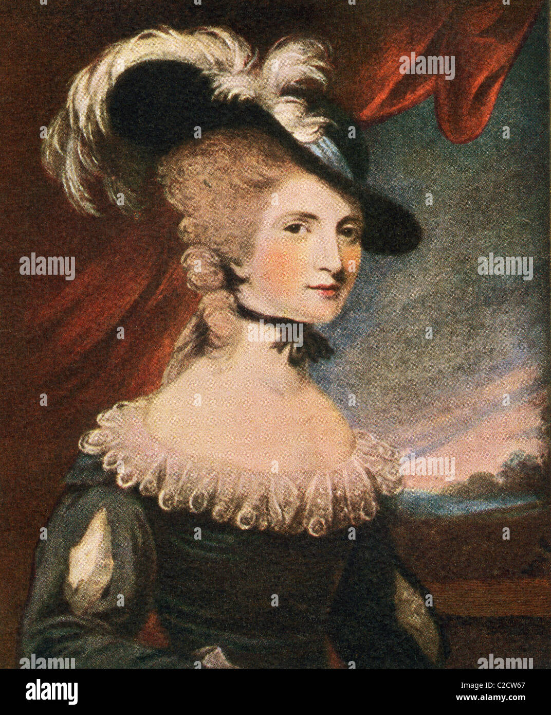 Mary Robinson née Darby, 1757 to 1800. English poet, actress and ...