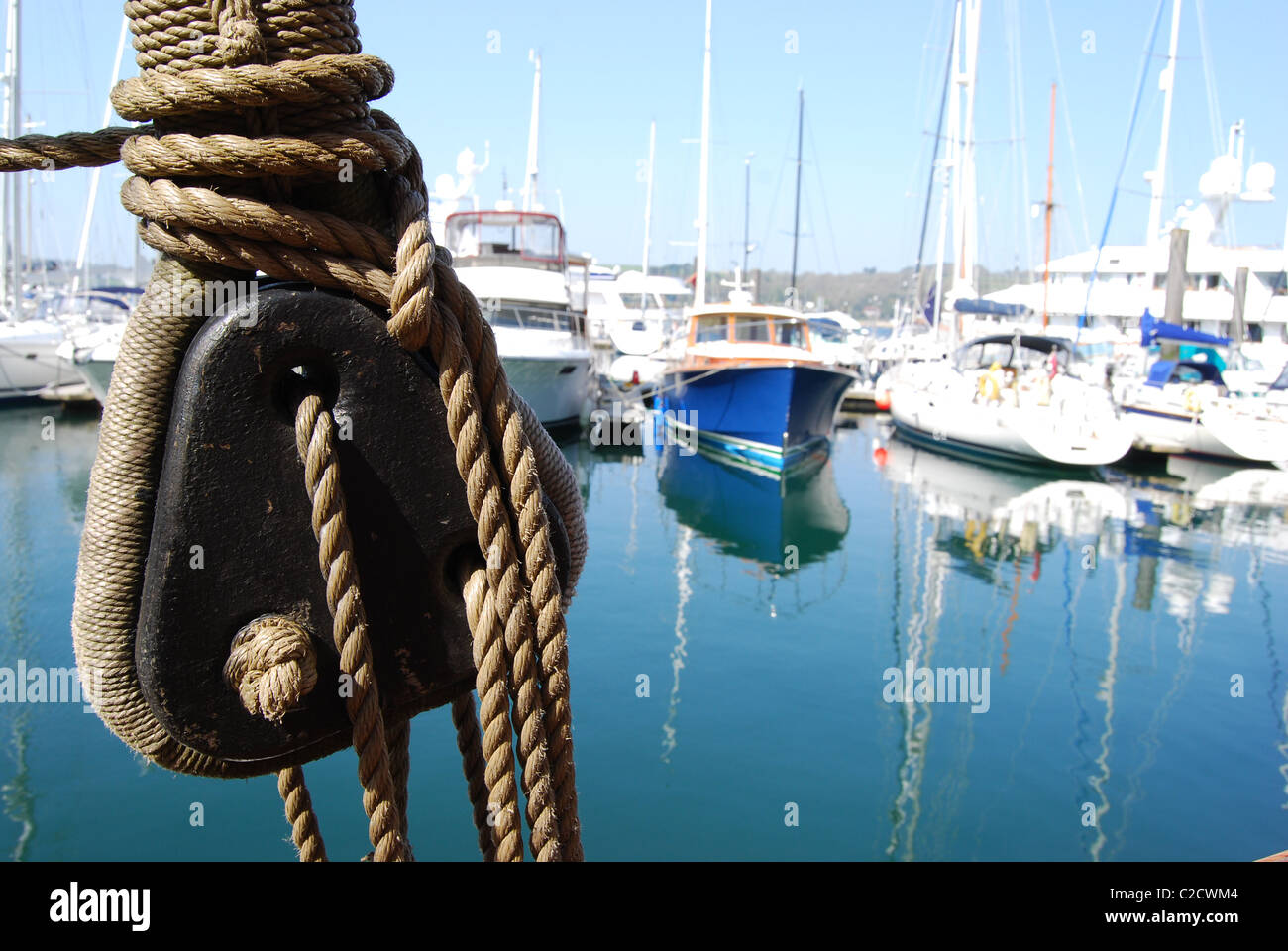 Block rigging on ship hi-res stock photography and images - Alamy