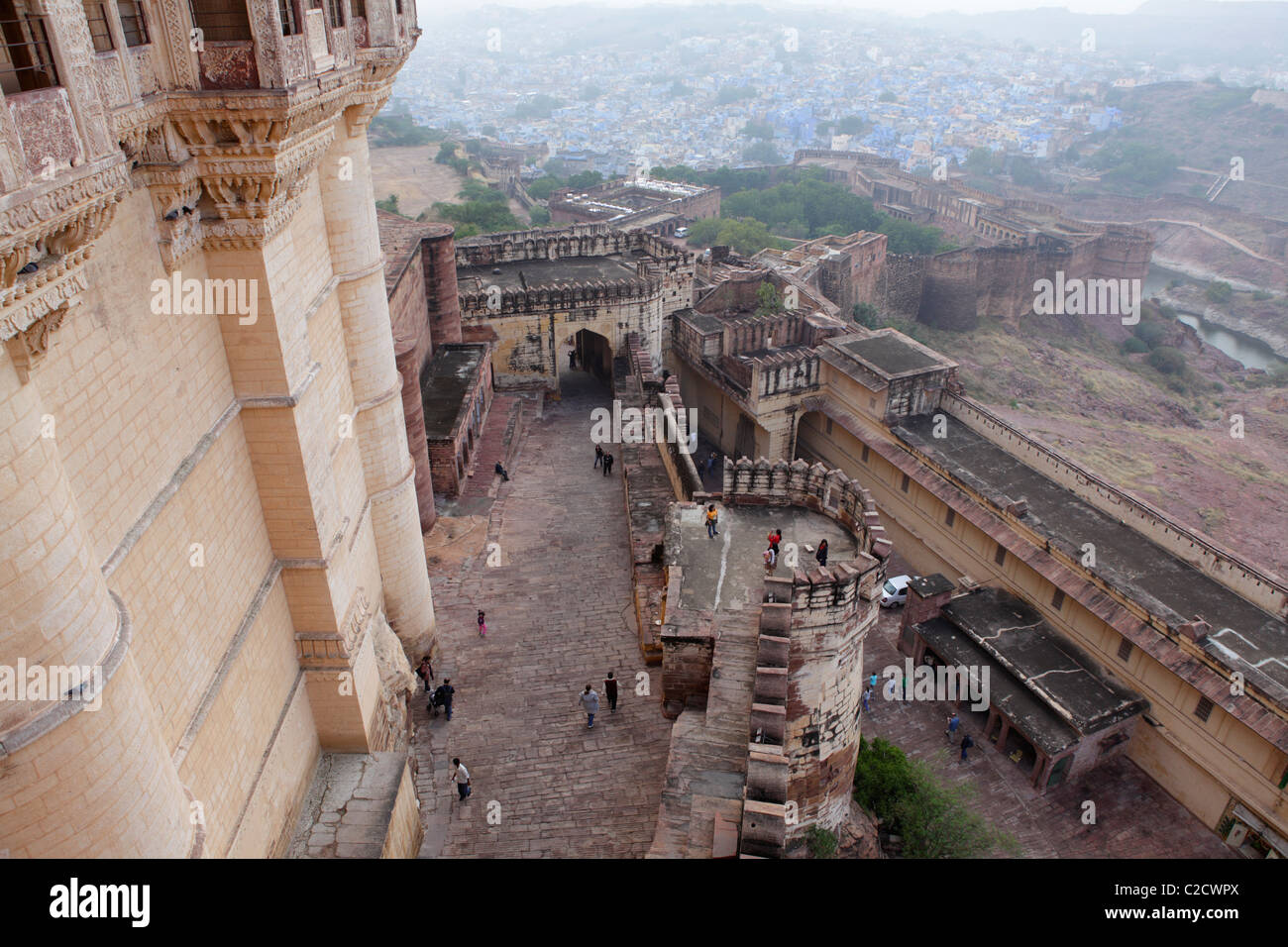 Jodhpur, also known as the blue city, seen from Mehrangarh Fort ...