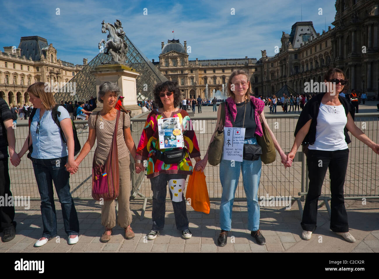 Paris, France, Group of French People Protesting Against Nuclear Energy ...