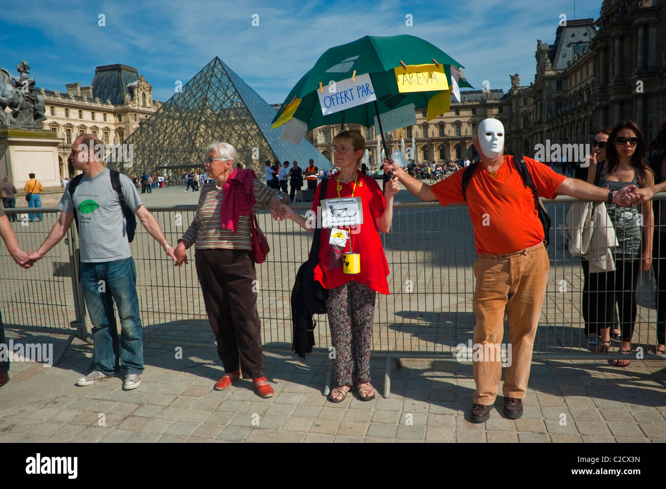 Paris, France, Group of French People Protesting Against Nuclear Energy ...