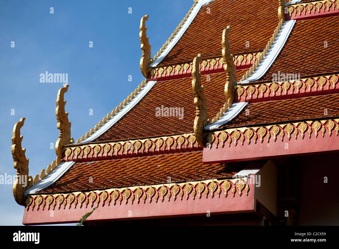 Eaves decoration Thailand temple, Lampang Thailand Stock Photo - Alamy