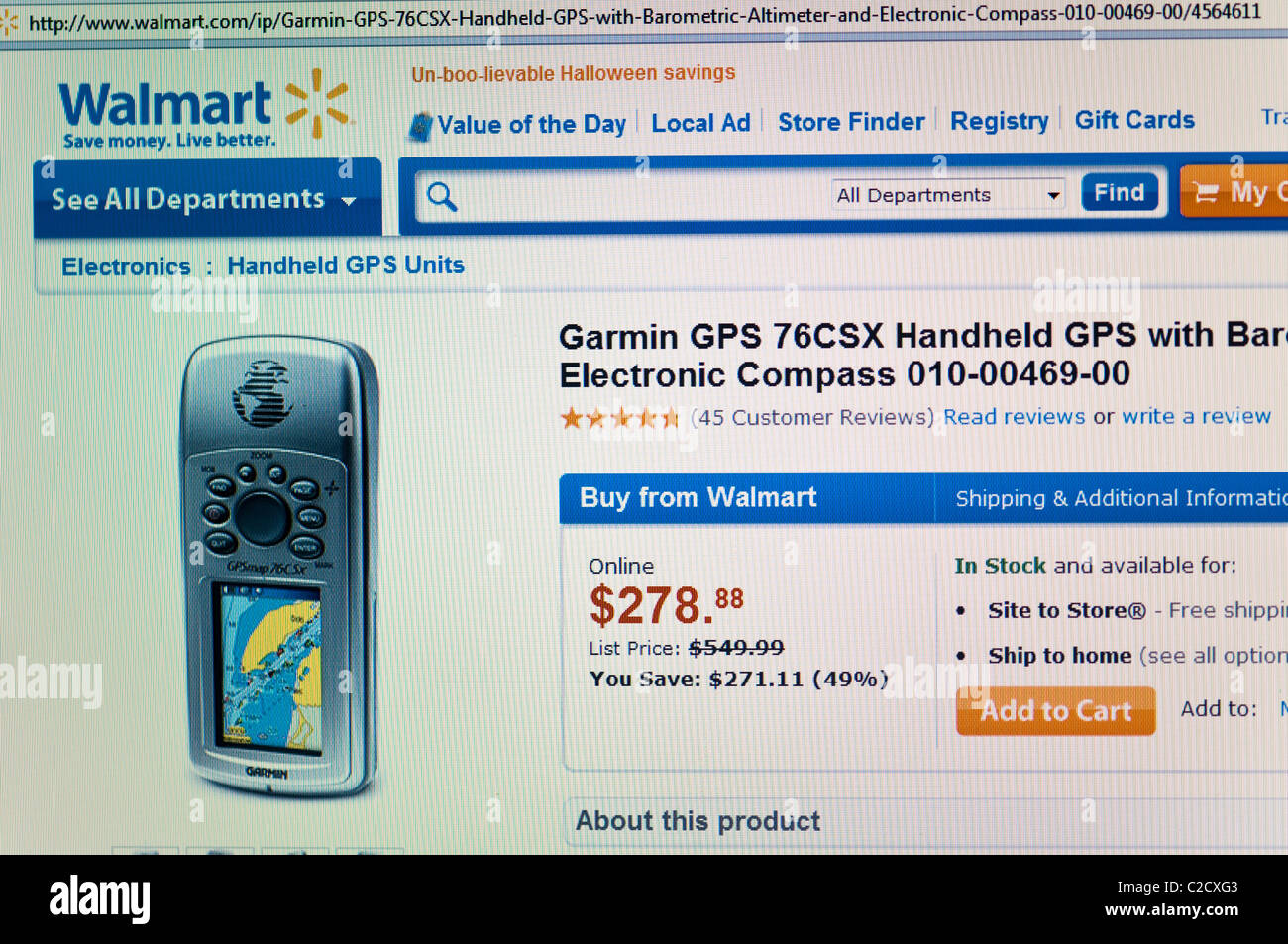 Walmart website screenshot Stock Photo - Alamy