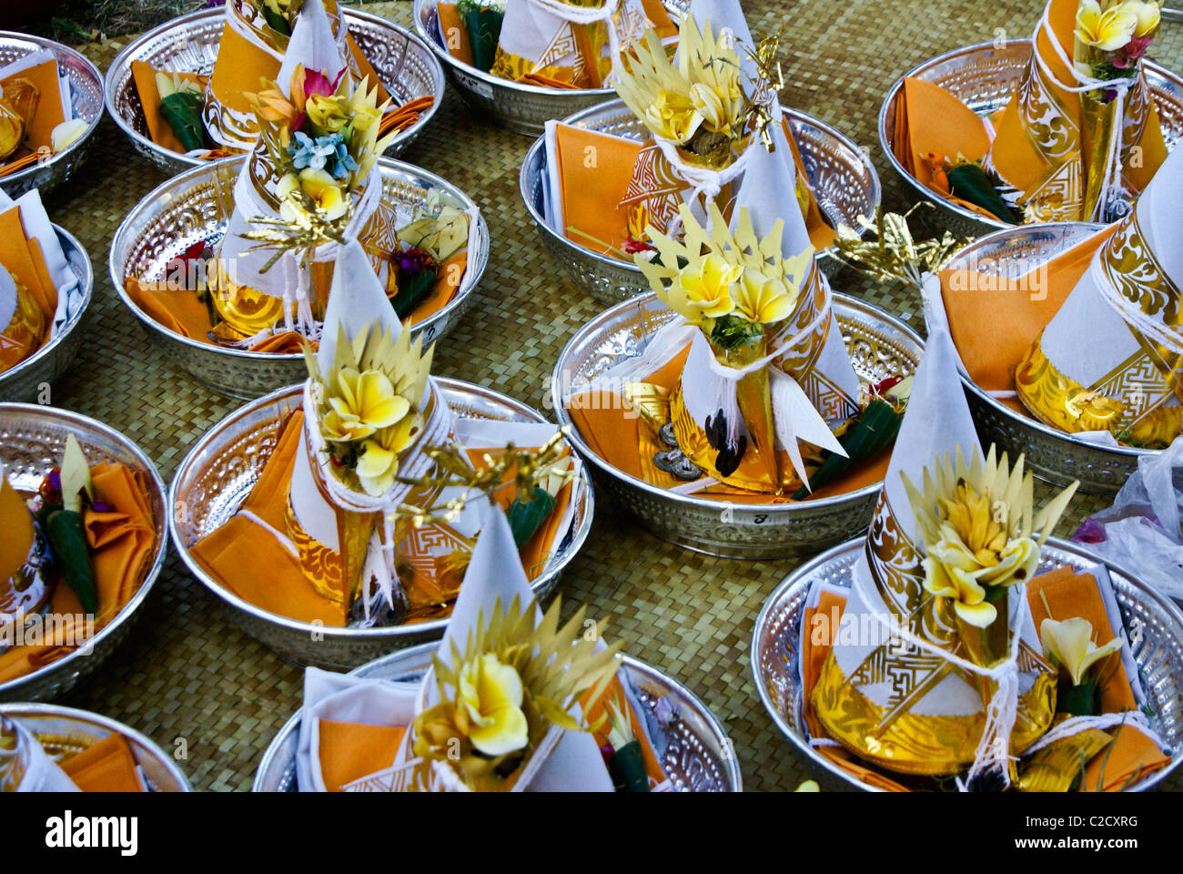 Offerings for cremation ceremony, Bali, Indonesia Stock Photo - Alamy