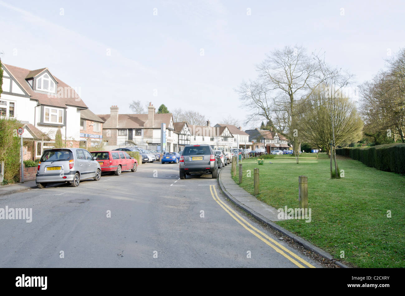 Parade of Shops The Crescent Woldingham village Station Road Surrey Uk ...