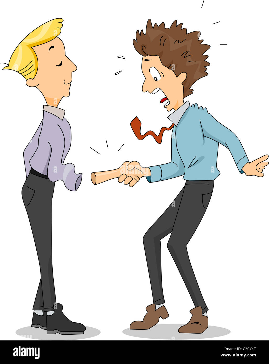 Illustration of a Man with a Detachable Arm Stock Photo - Alamy