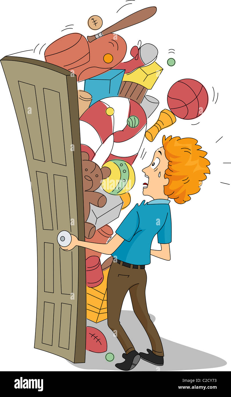 Illustration of a Stock Room Full of Things Stock Photo - Alamy