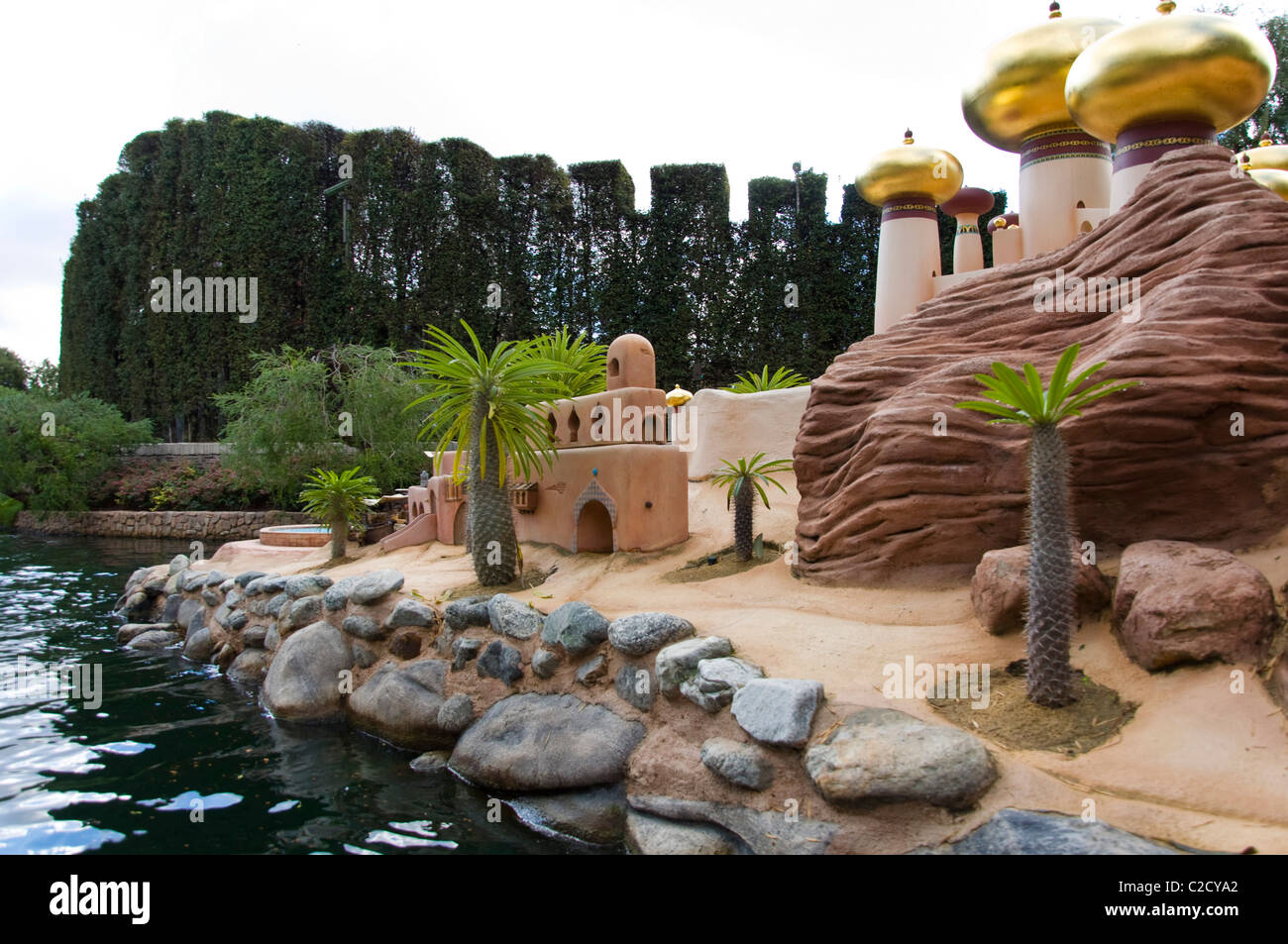 Aladdin Castle at Disneyland Amusement Park in California USA Stock ...