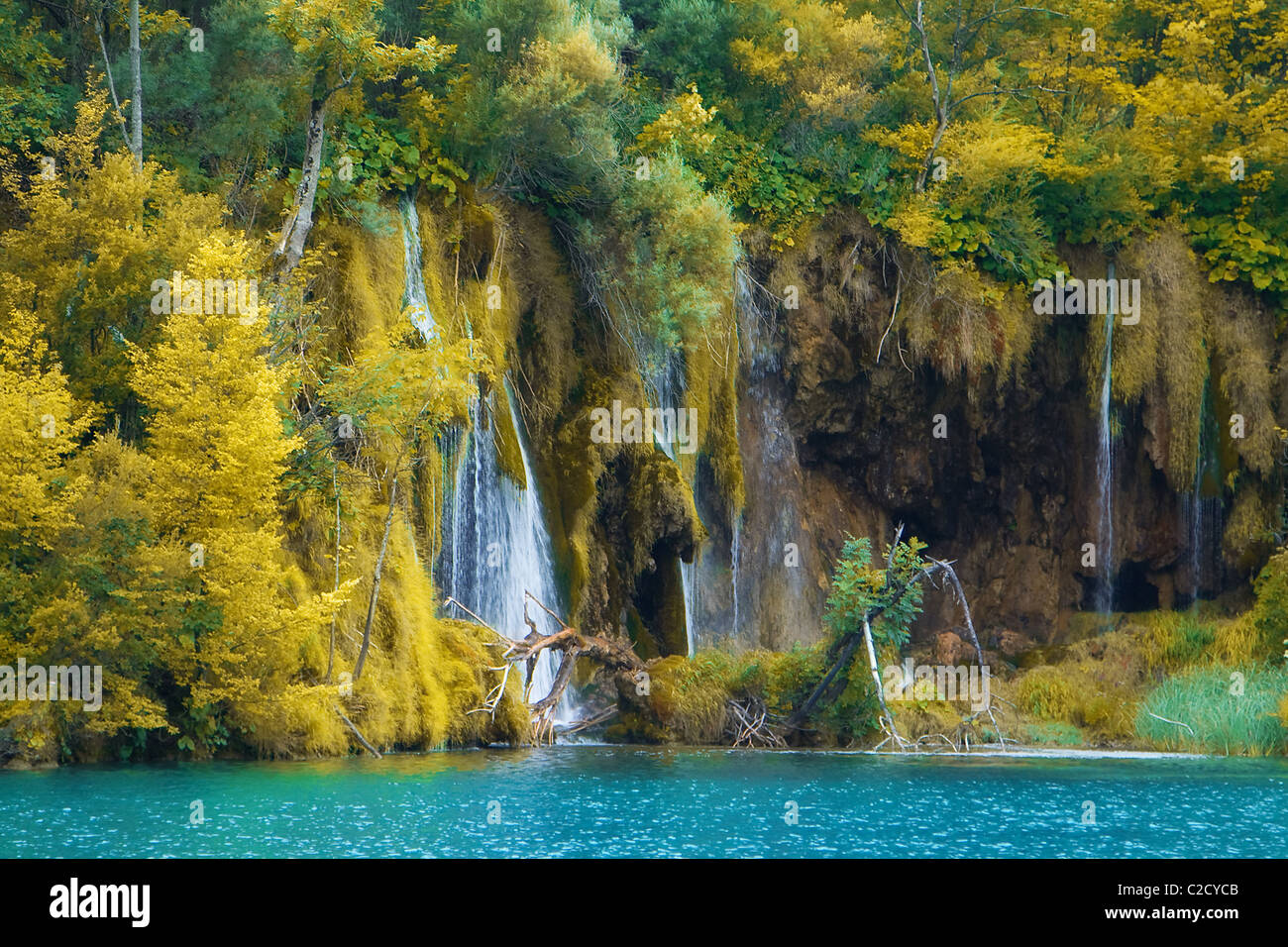Beautiful waterfall at Plitvice Lakes National Park , UNESCO World ...