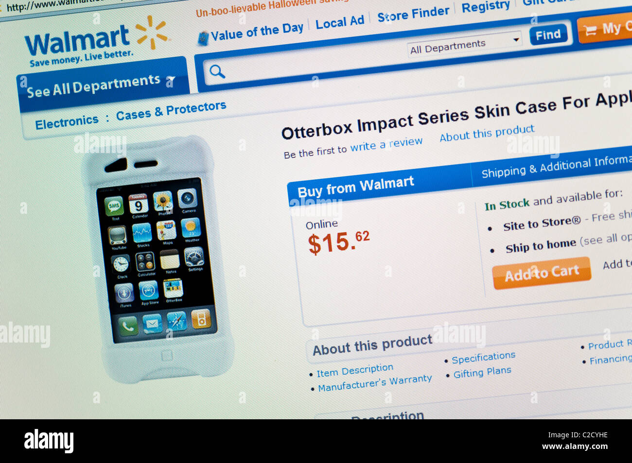 Walmart website screenshot Stock Photo - Alamy