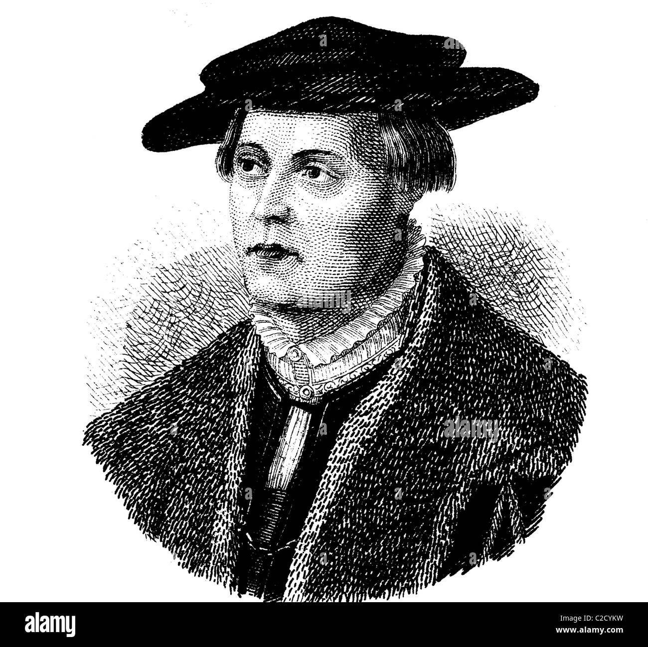 Ruff and cap Black and White Stock Photos & Images - Alamy