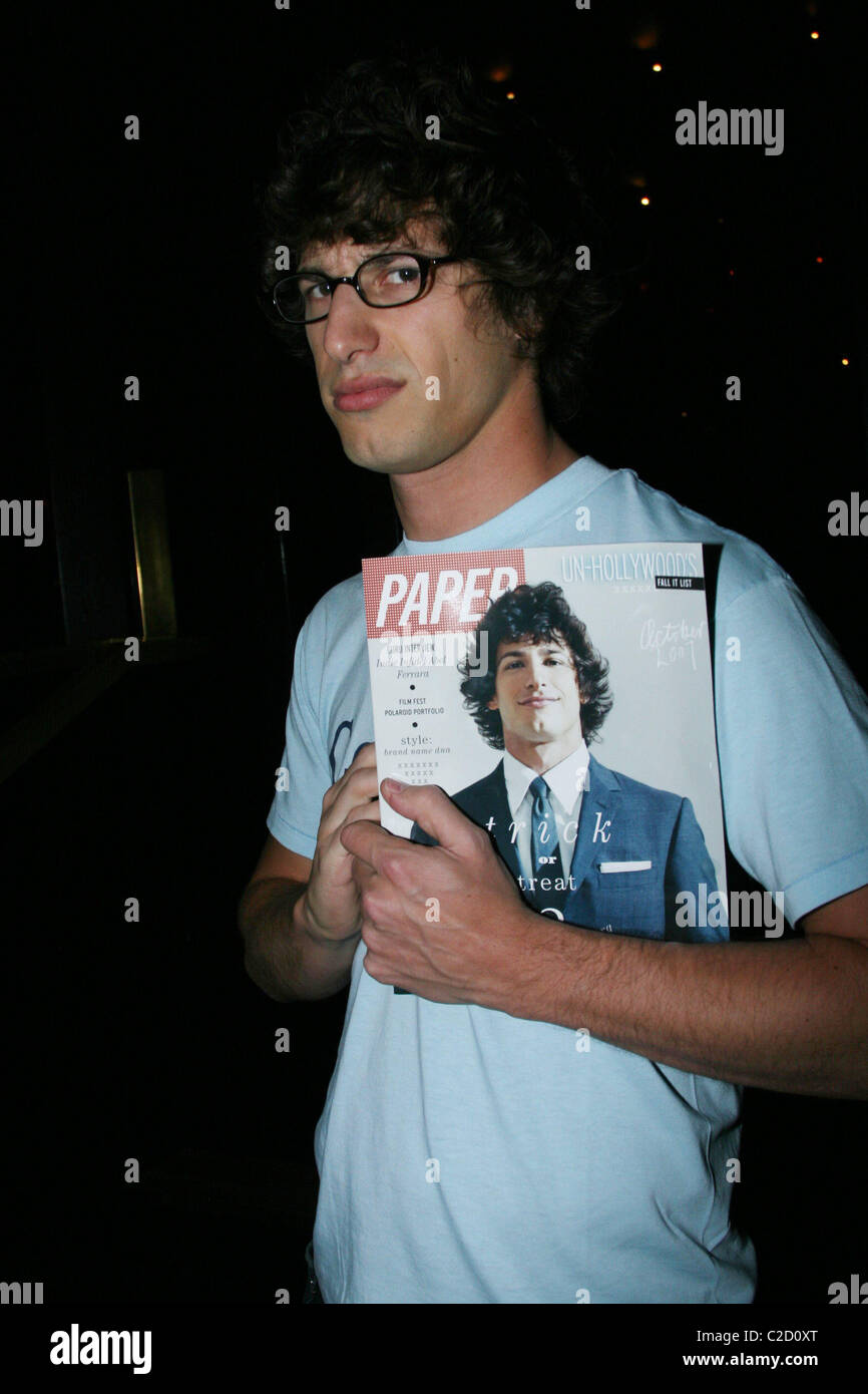 Andy Samberg Paper Magazine hosts a dinner for their cover boy and ...